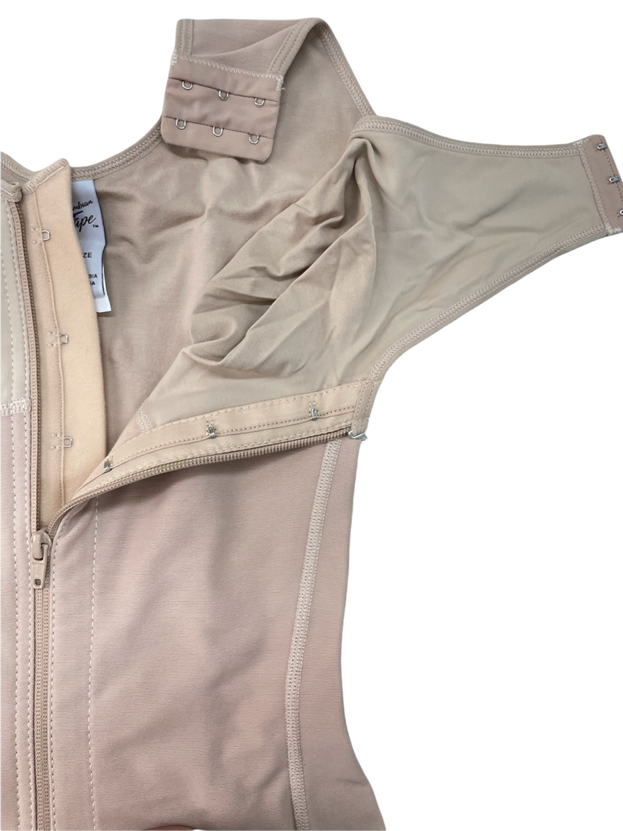 FINAL SALE CS630 COTTON INNER LINING FAJA LONG WITH BRA FRONTAL ZIPPER ...